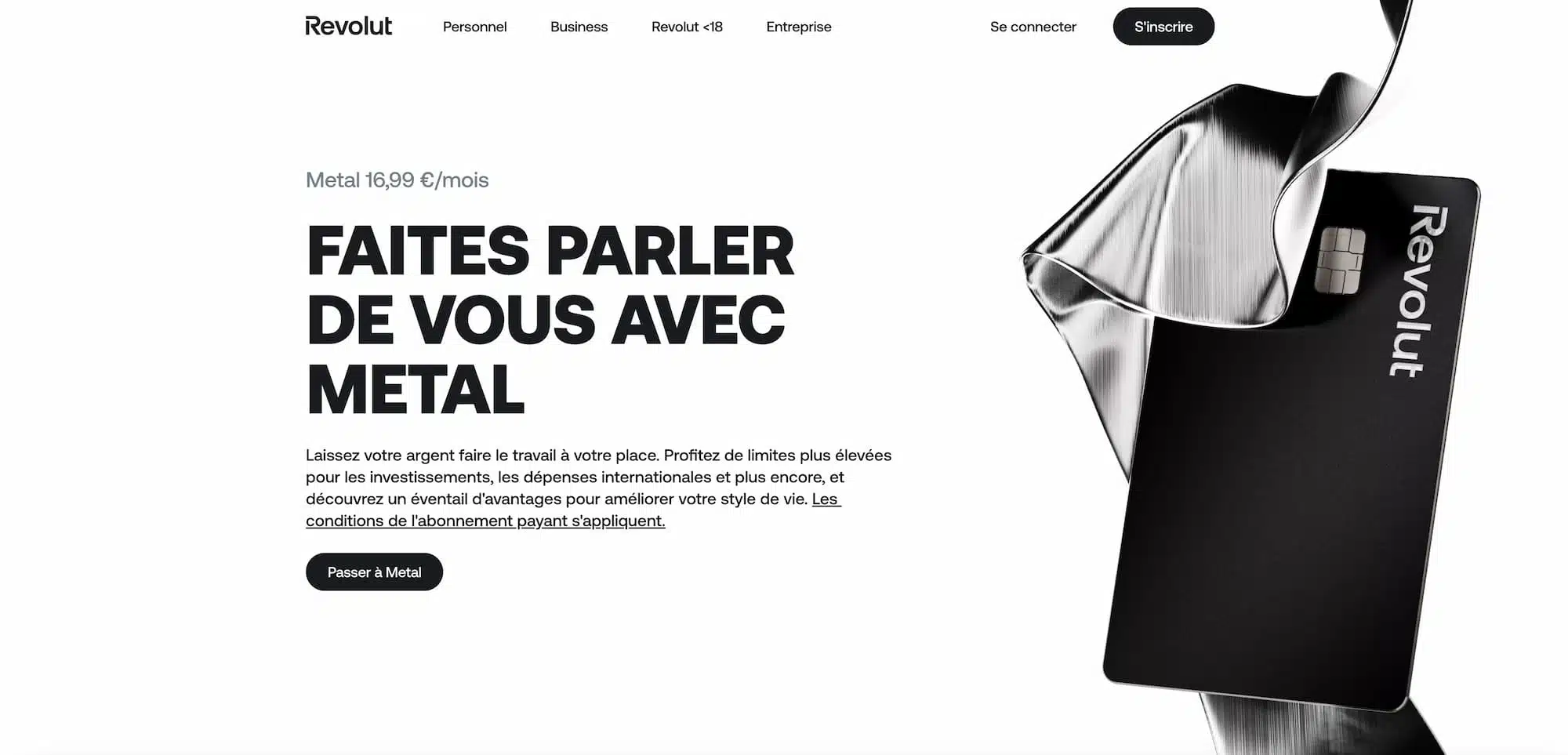 Revolut Metal : 10 € Offerts